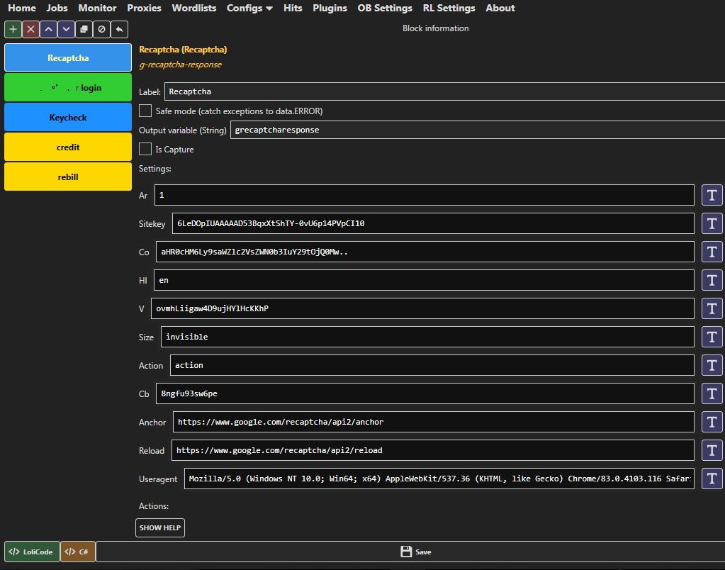 Invisible ReCaptcha solver - Plugins - OpenBullet Invisible ReCaptcha solver - Plugins - OpenBullet